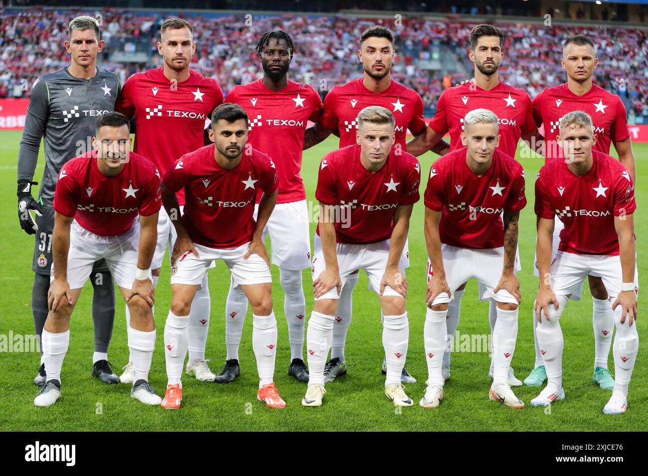 Krakow, Poland. 11th July, 2024. Team of Wisla Krakow seen during ...
