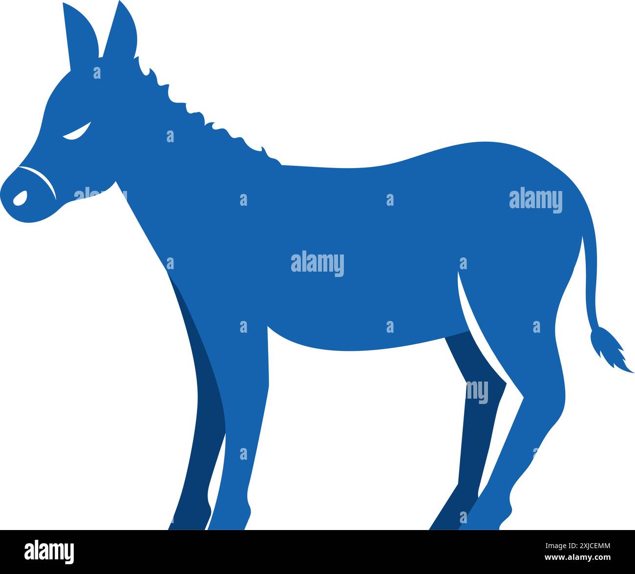 blue donkey silhouette Stock Vector Image & Art - Alamy