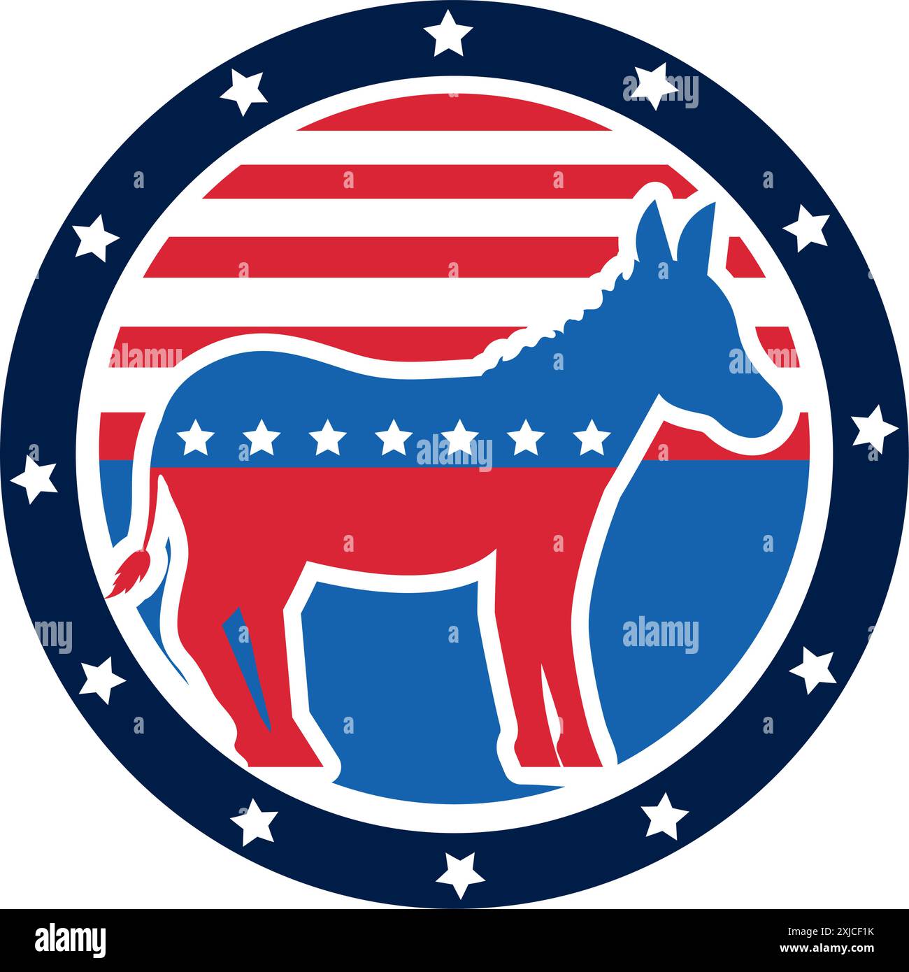 Democratic donkey button Stock Vector Images - Alamy
