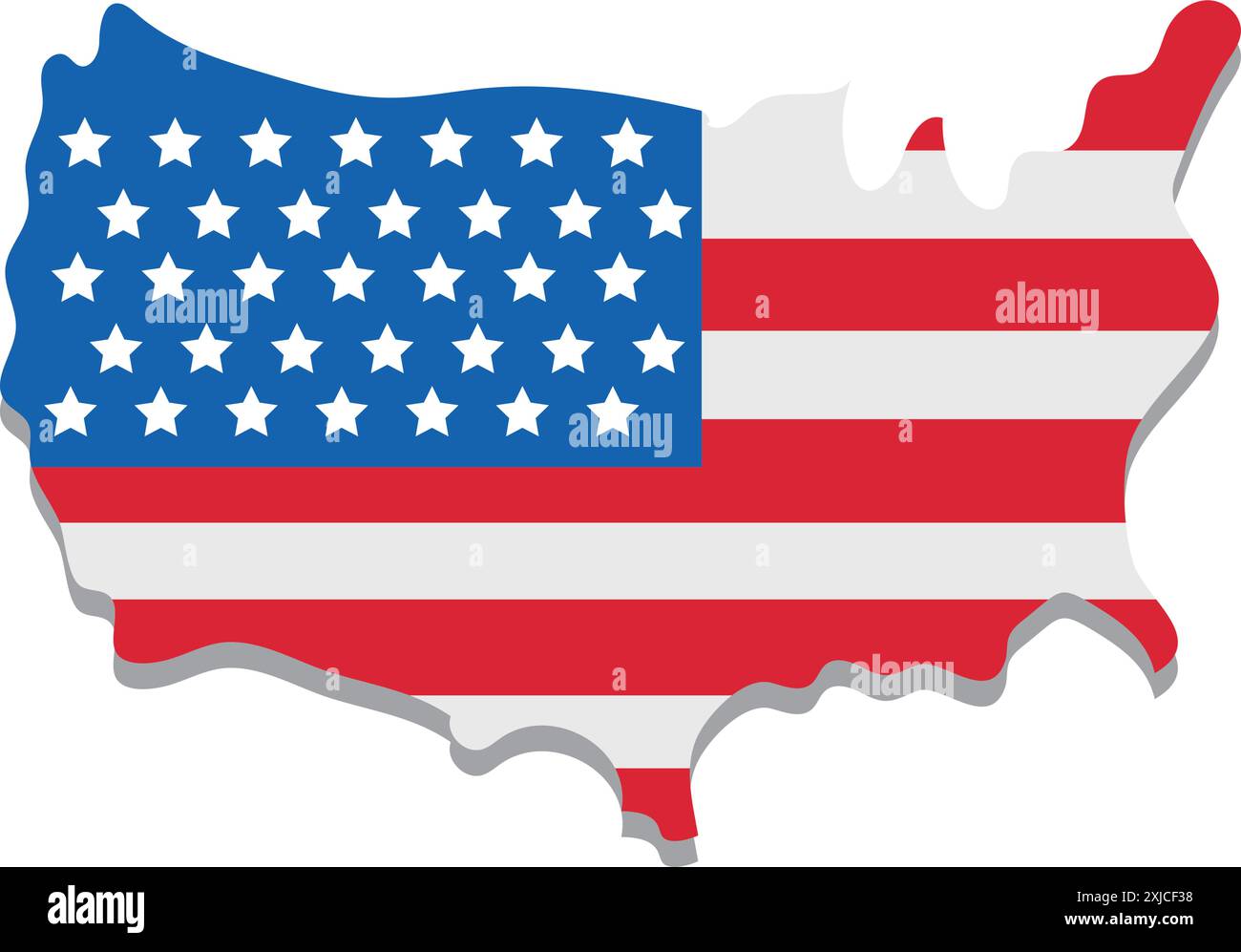united states map and flag Stock Vector Image & Art - Alamy
