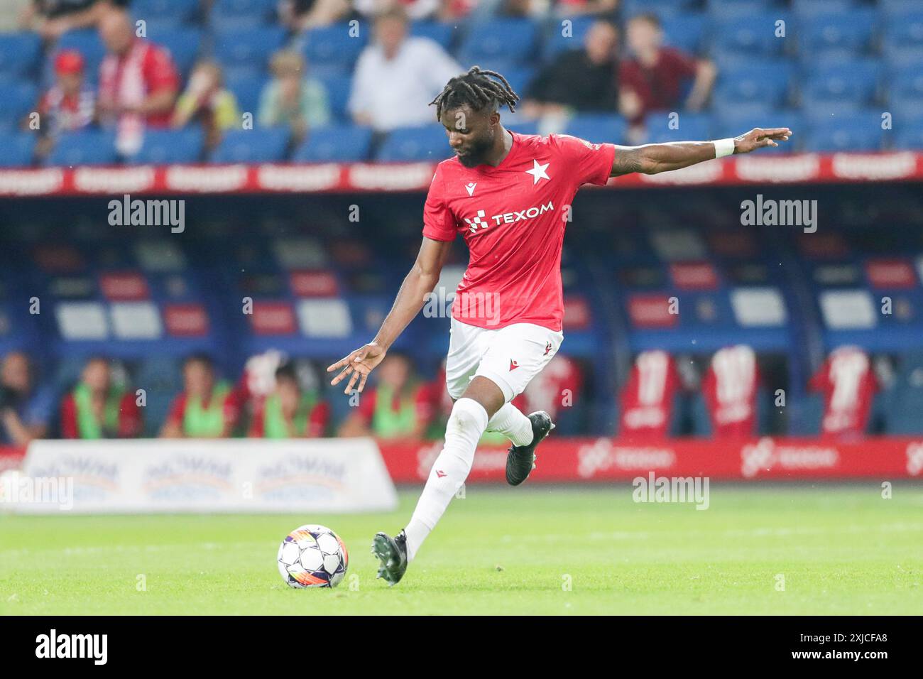 Krakow, Poland. 11th July, 2024. Joseph Colley of Wisla Krakow in ...