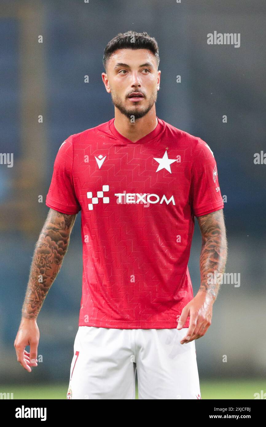 Krakow, Poland. 11th July, 2024. Igor Sapala of Wisla Krakow seen ...