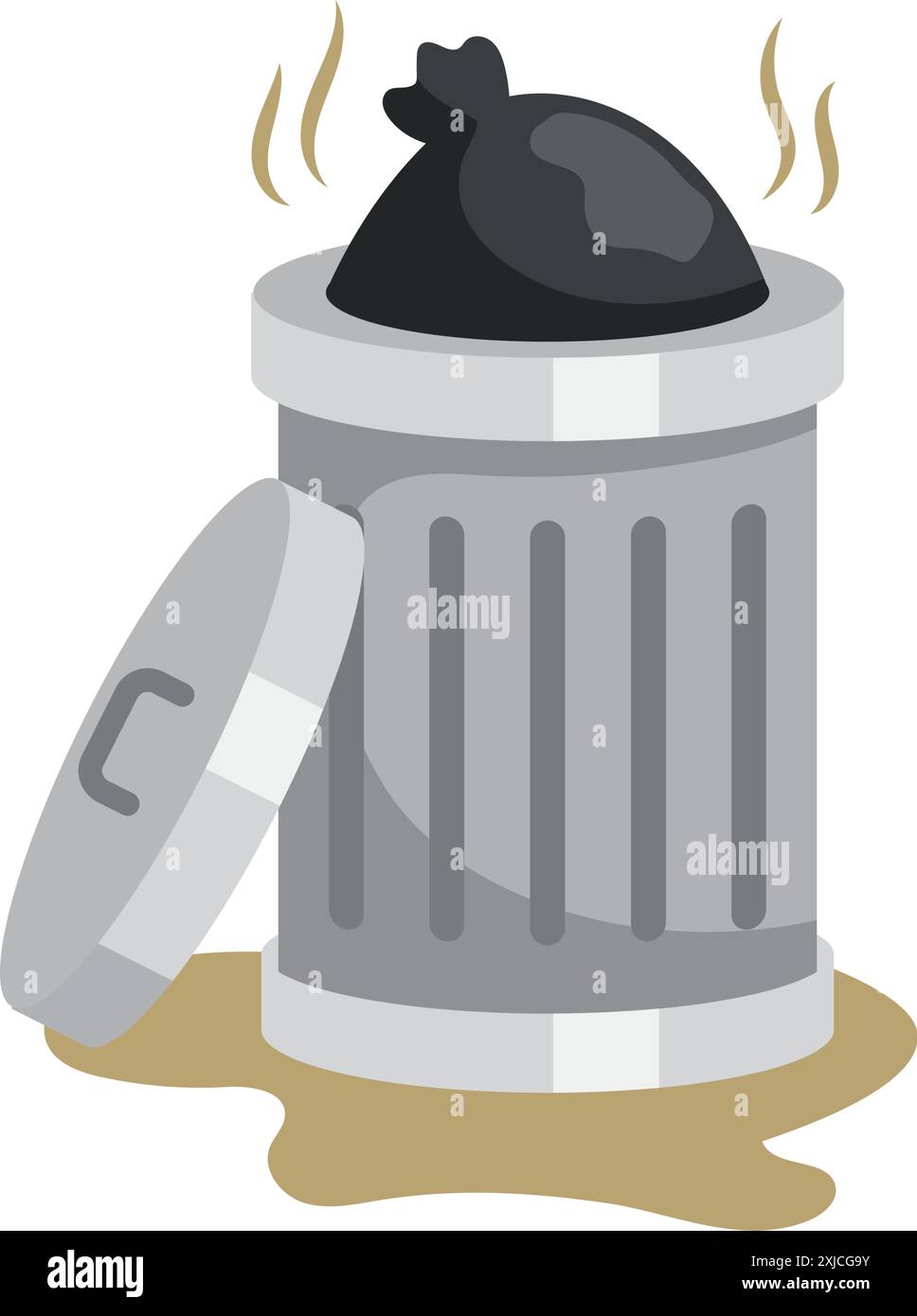 trash can with waste mosquito breeding ground Stock Vector Image & Art ...