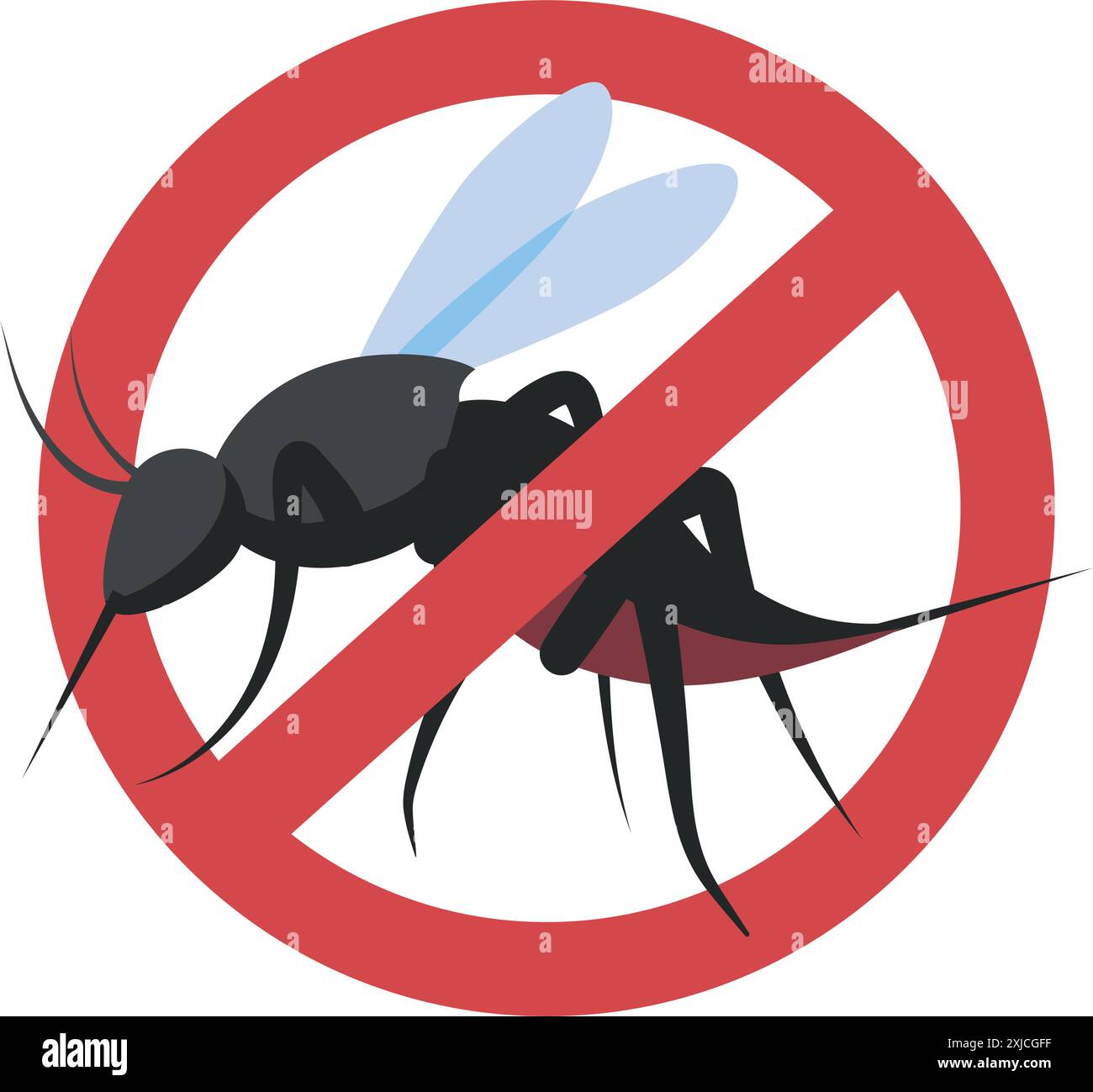 dengue mosquito warning prohibited sign Stock Vector Image & Art - Alamy