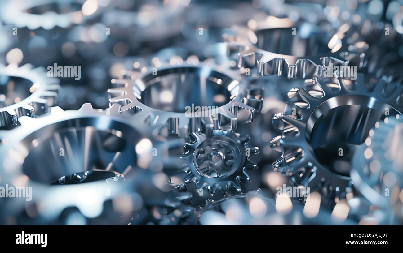 Pattern of new plastic gears overcrowded with vibrant colors Stock ...