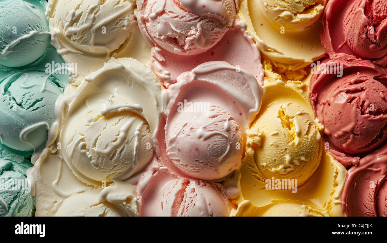 Blending diverse flavors and colors, this ice cream spans the entire ...
