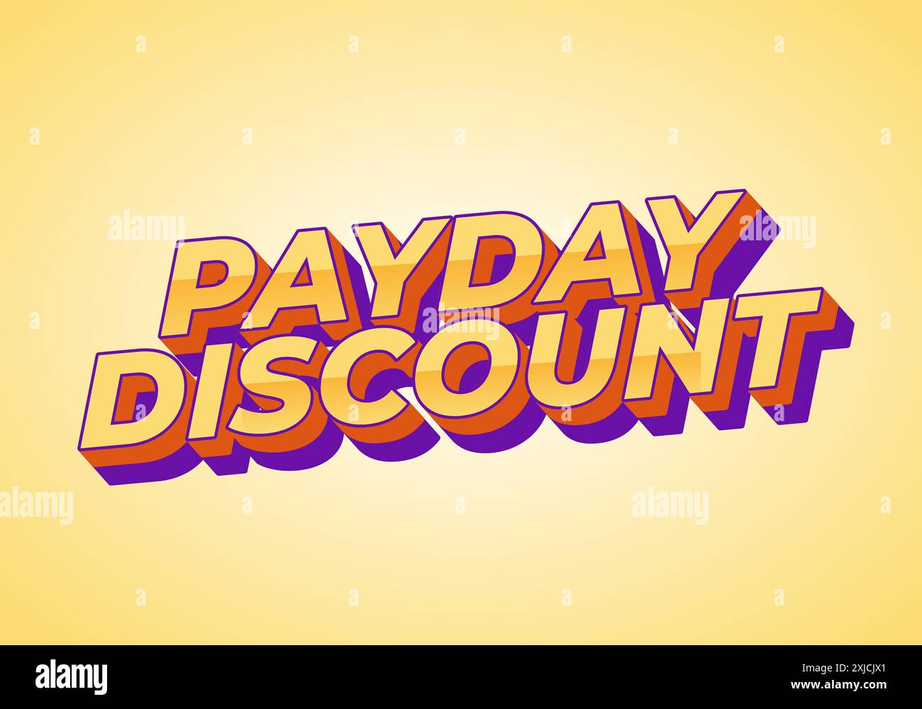 Payday discount. Text effect design in 3D style good for social media ...