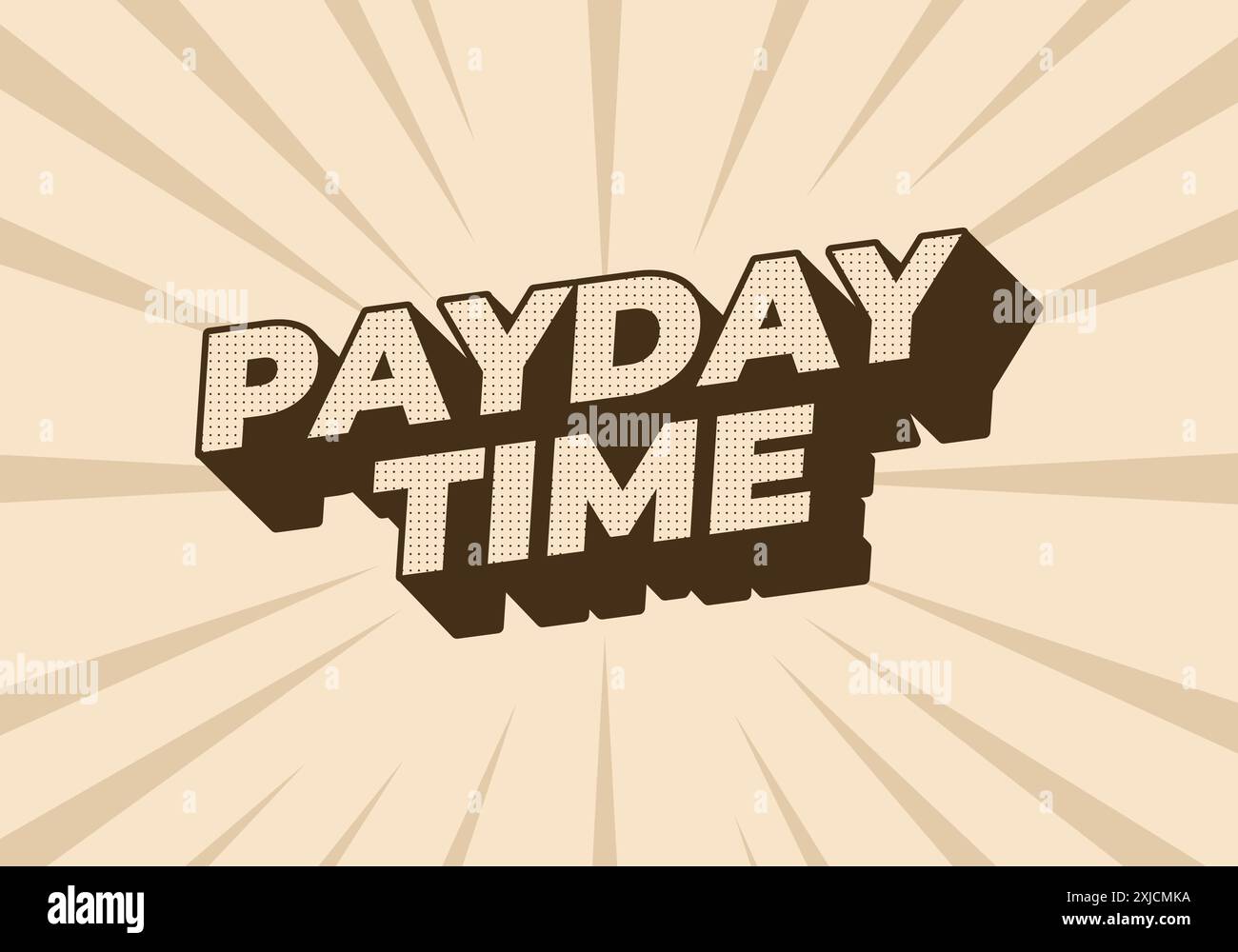 Payday time. Text effect design in 3D style suitable for promotional ...