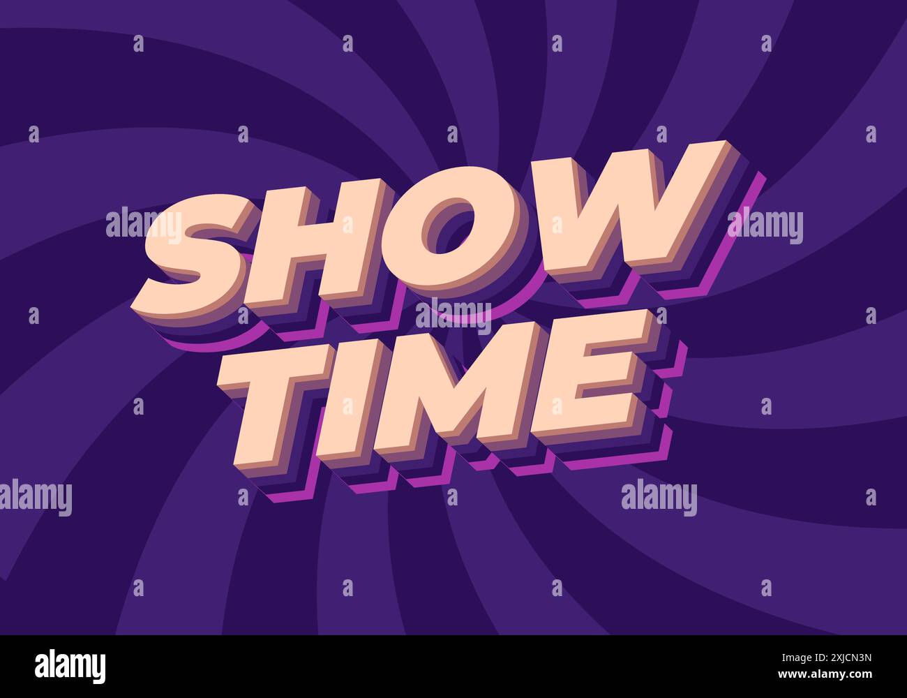 Show time. Text effect design in 3D style with good colors Stock Vector ...