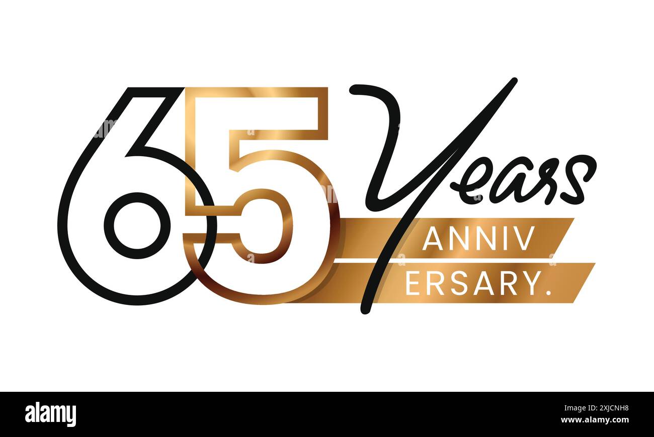 Template logo 65 years anniversary hi-res stock photography and images ...