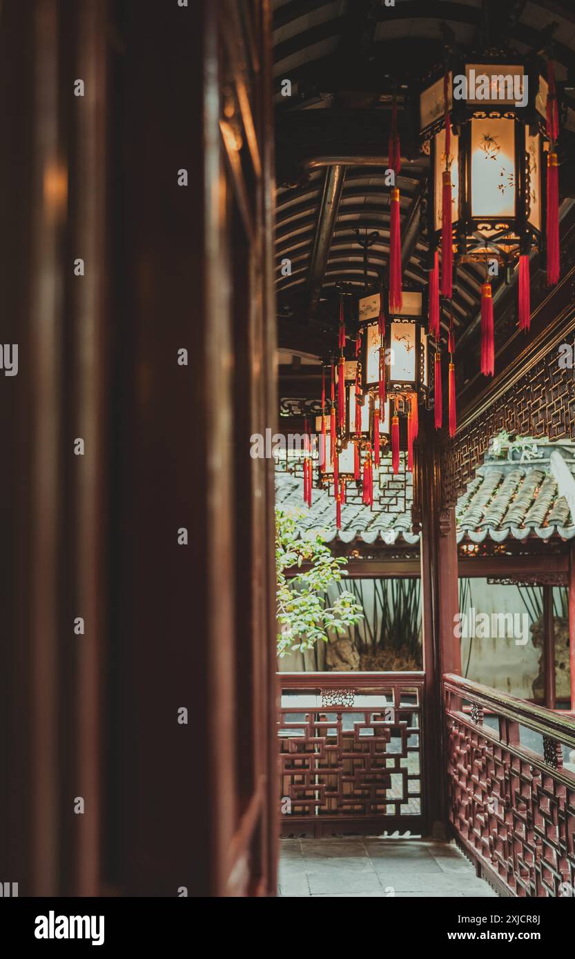 A glimpse of the intricate architecture of Yu Garden in Shanghai, China ...