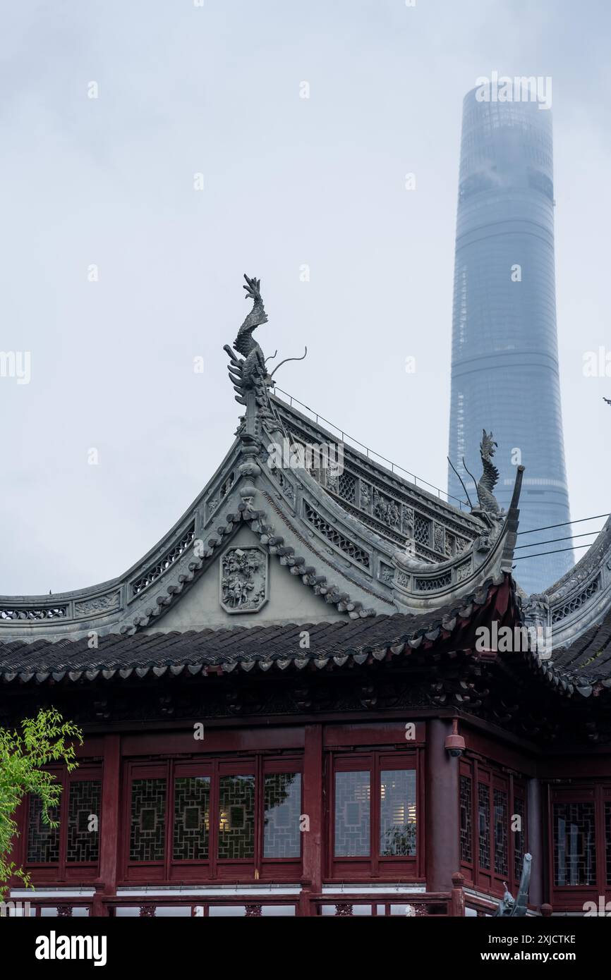 Shanghai, China - June 06, 2024 : A traditional Chinese building with ...