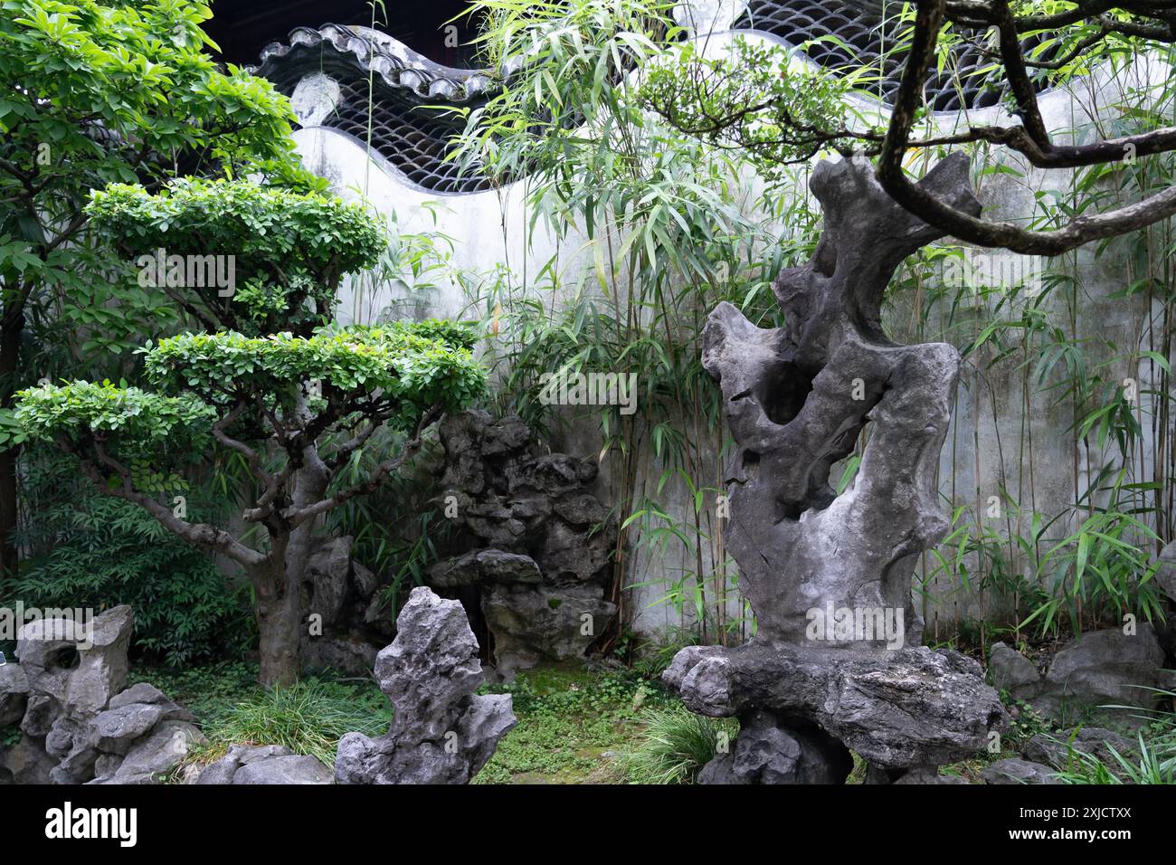 Shanghai, China - June 06, 2024 : A picturesque view of the Yu Garden ...
