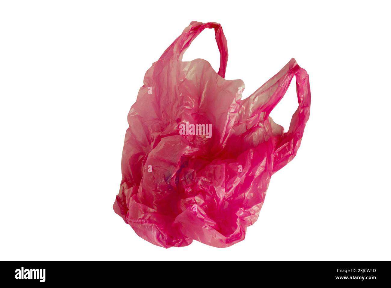 red plastic bag isolated on white background with clipping path Stock ...
