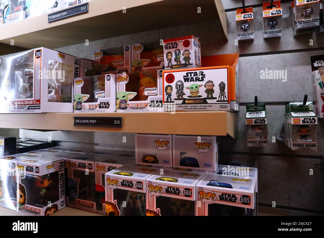 FUNKO POP Figurines on display at Funko Hollywood Store located at 6201 ...