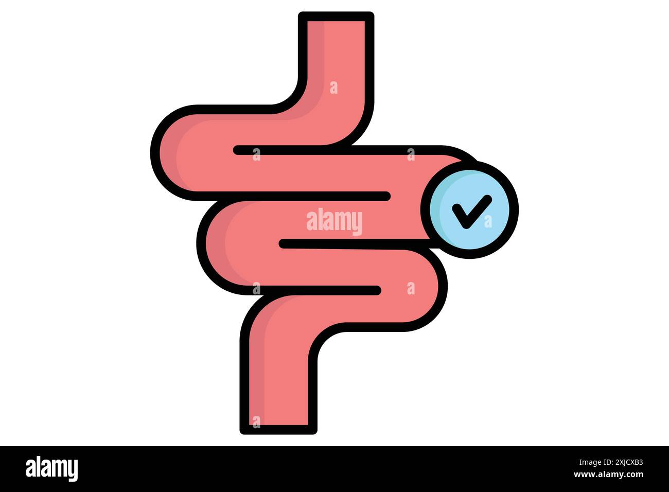 Gut icon. icon related to digestive system. colored outline icon style ...