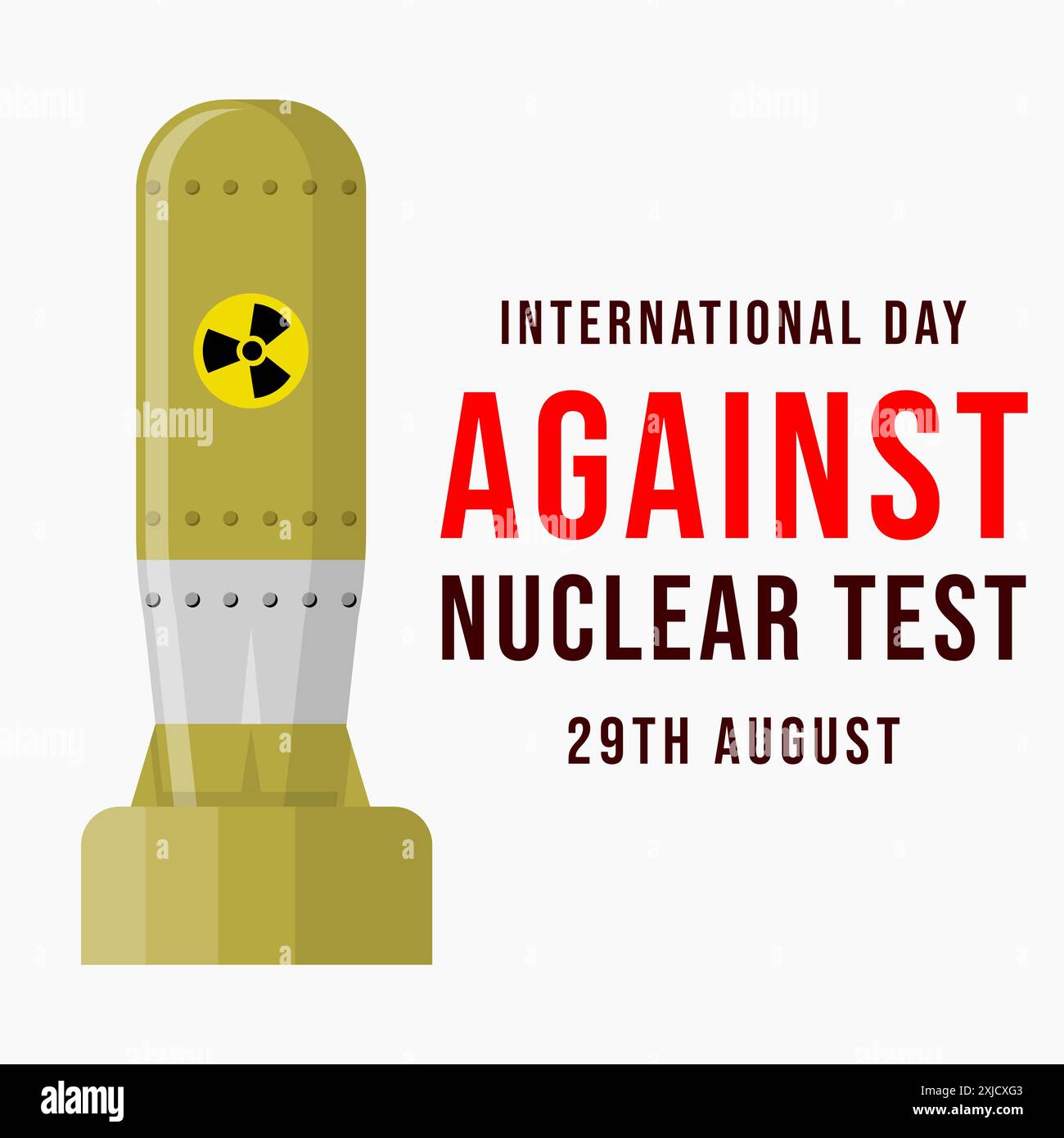 flat design international day against nuclear test Stock Vector Image ...
