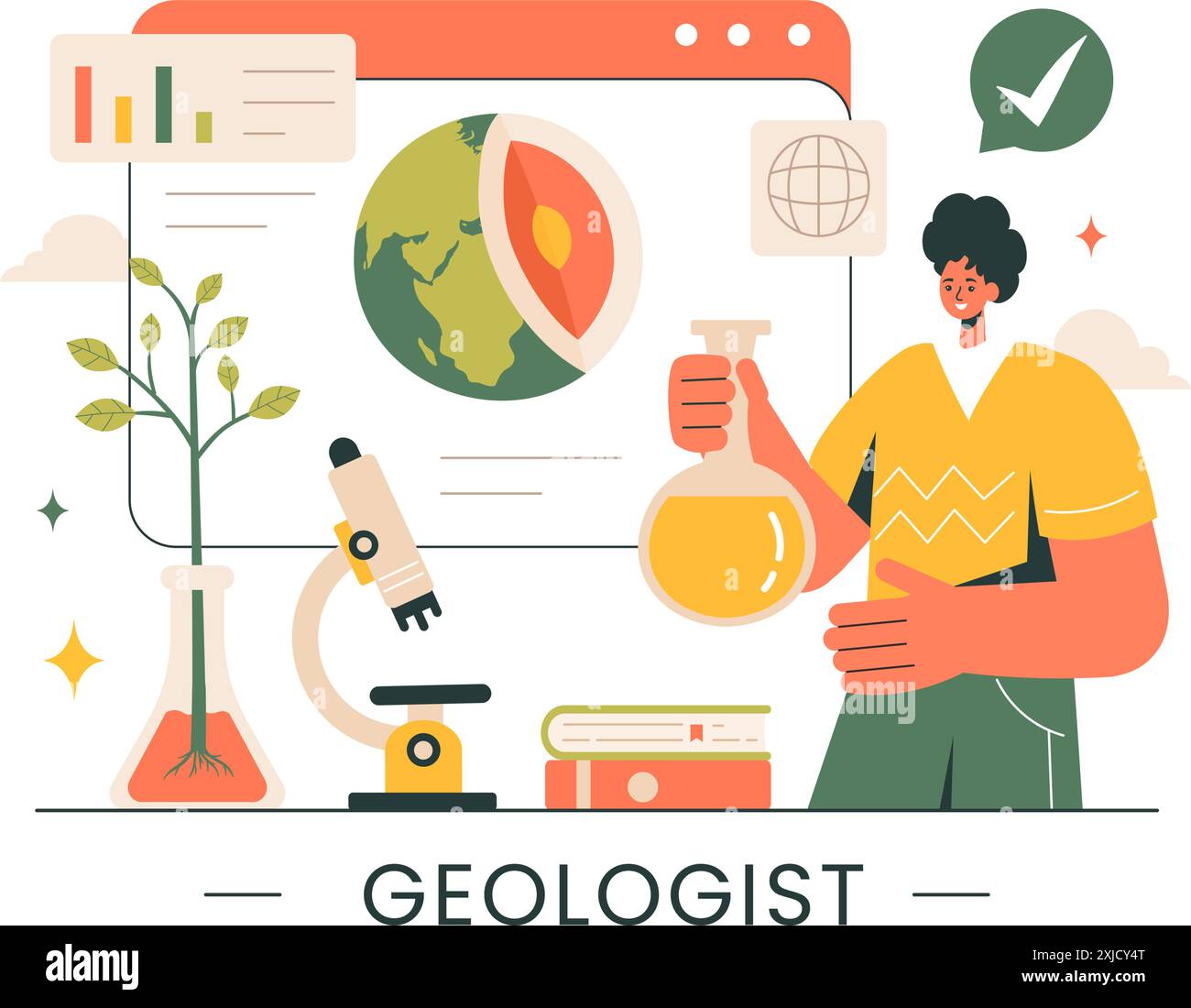 Scientific expedition background Stock Vector Images - Alamy