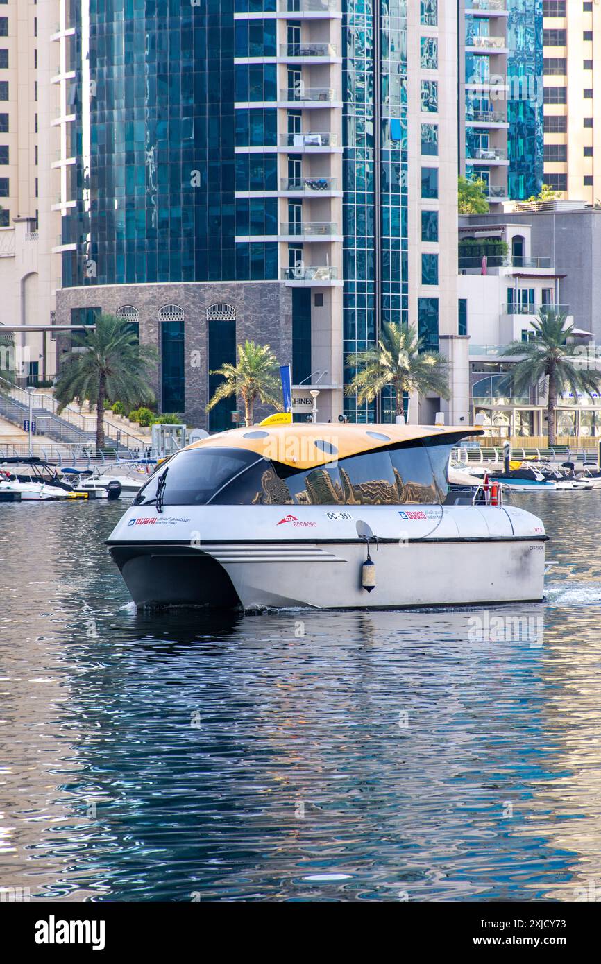 Dubai water taxi in Dubai marina Stock Photo - Alamy