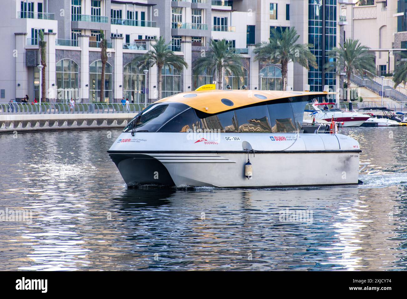 Dubai water taxi in Dubai marina Stock Photo - Alamy