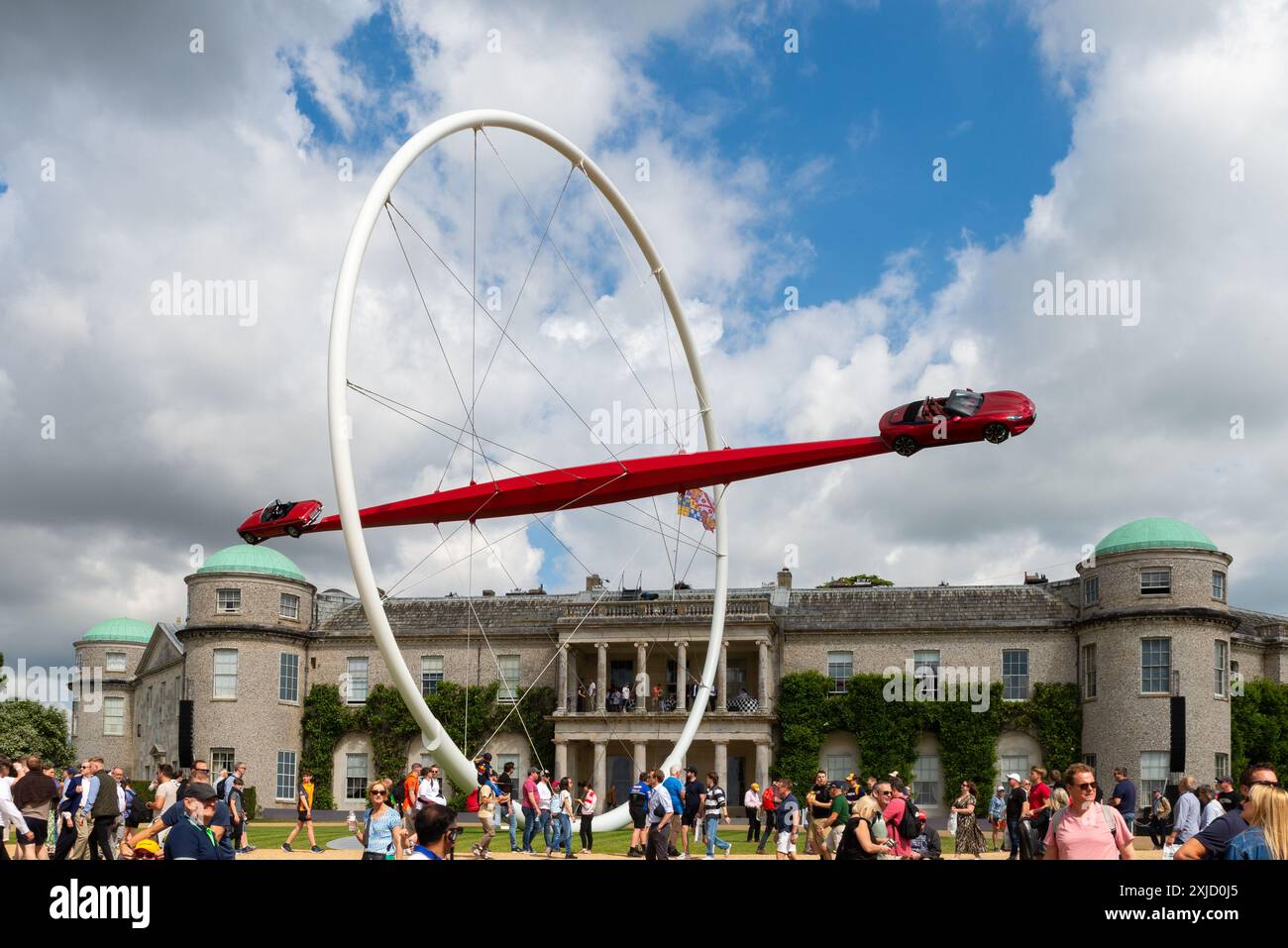 100 years of MG central feature sculpture at the Goodwood Festival of ...