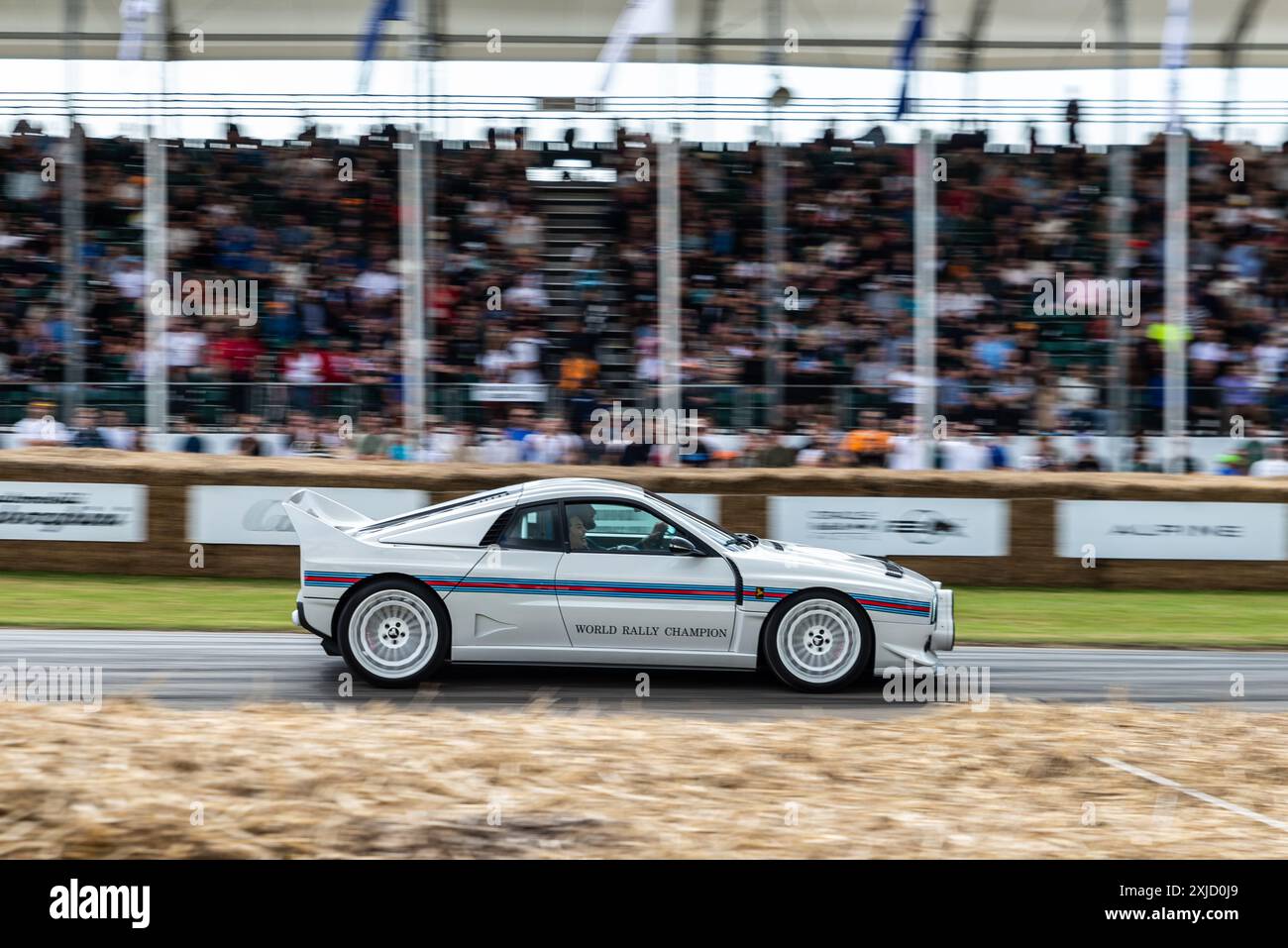 Kimera EVO37 Martini 7 car driving up the hill climb track at the ...