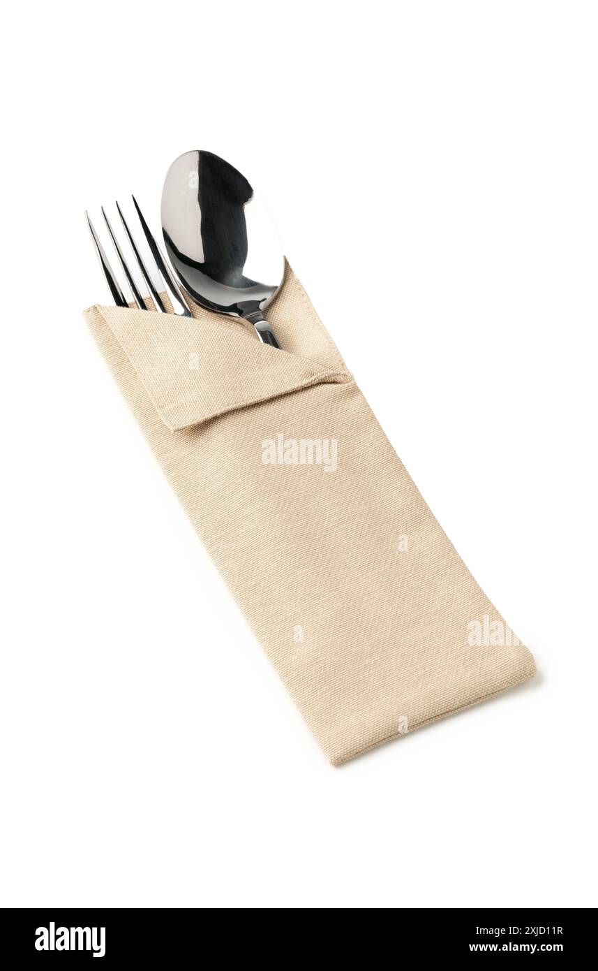 Fabric Napkins Laid Flat on White Background Stock Photo - Alamy