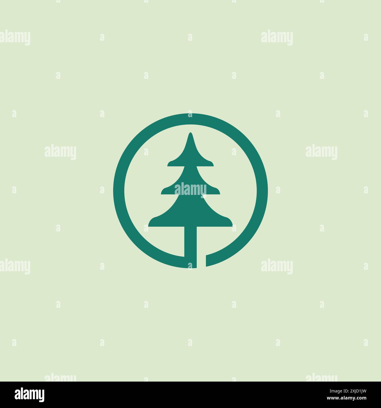 Minimalist pine tree logo hi-res stock photography and images - Alamy