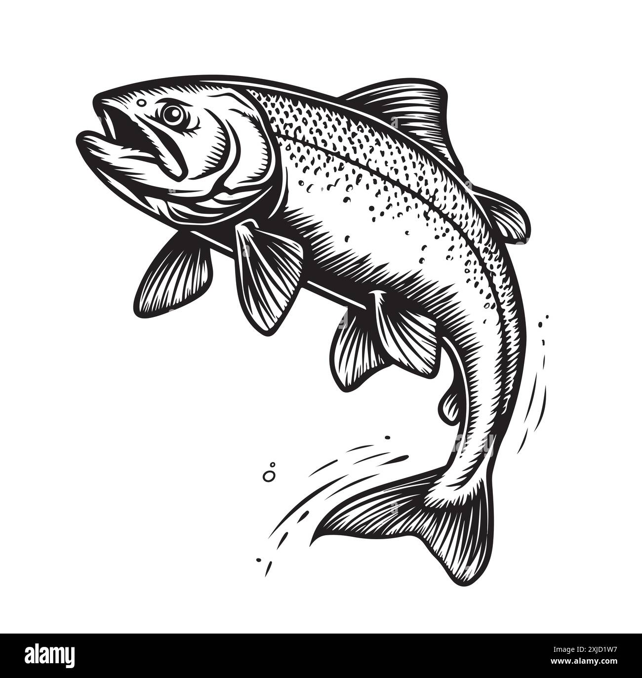 Sketch seafood hand drawn fresh sea fishes hi-res stock photography and ...