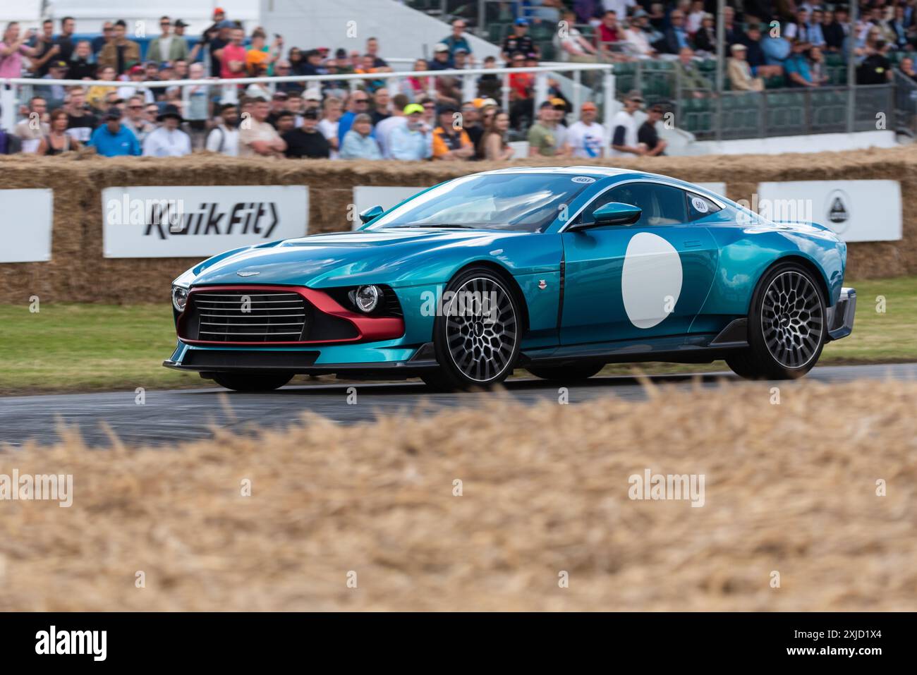 2024 Aston Martin Valour car driving up the hill climb track at the ...