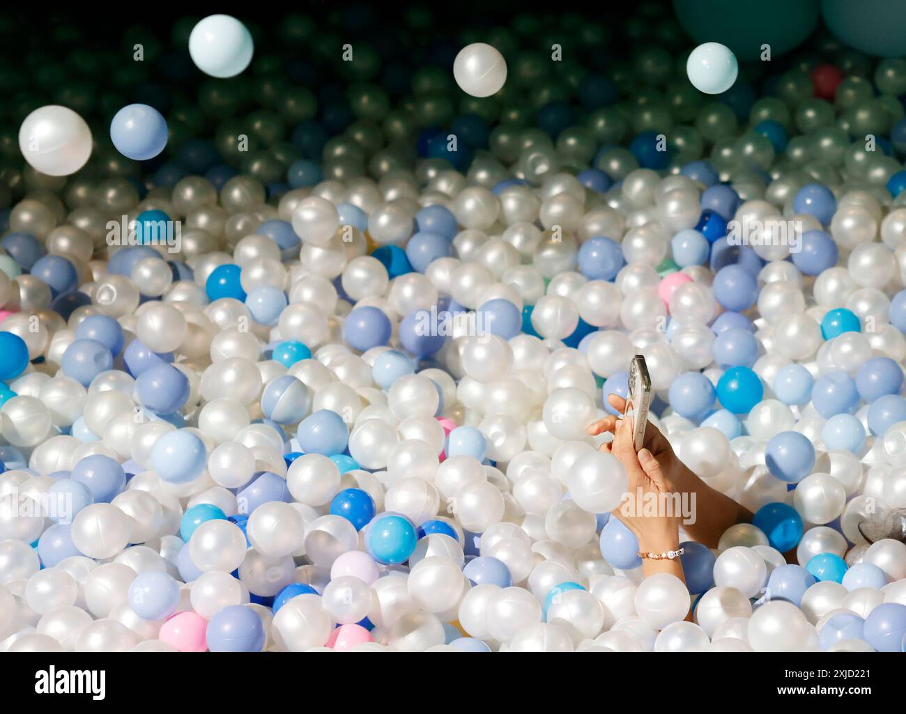 New York, United States. 17th July, 2024. People take photos in the ...