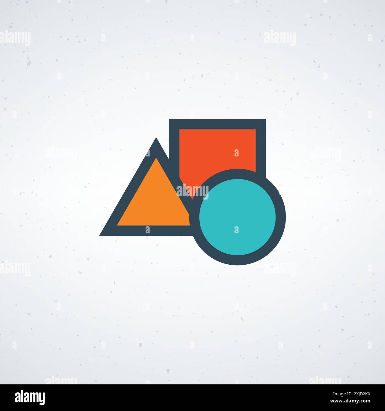 Geometric shapes icon, triangle circle and square icon. Stock vector ...
