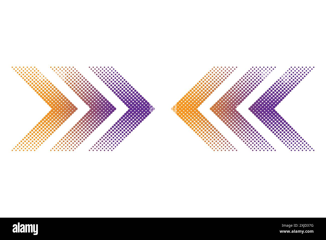 Halftone arrow pattern. Gradient color scheme. Abstract vector ...