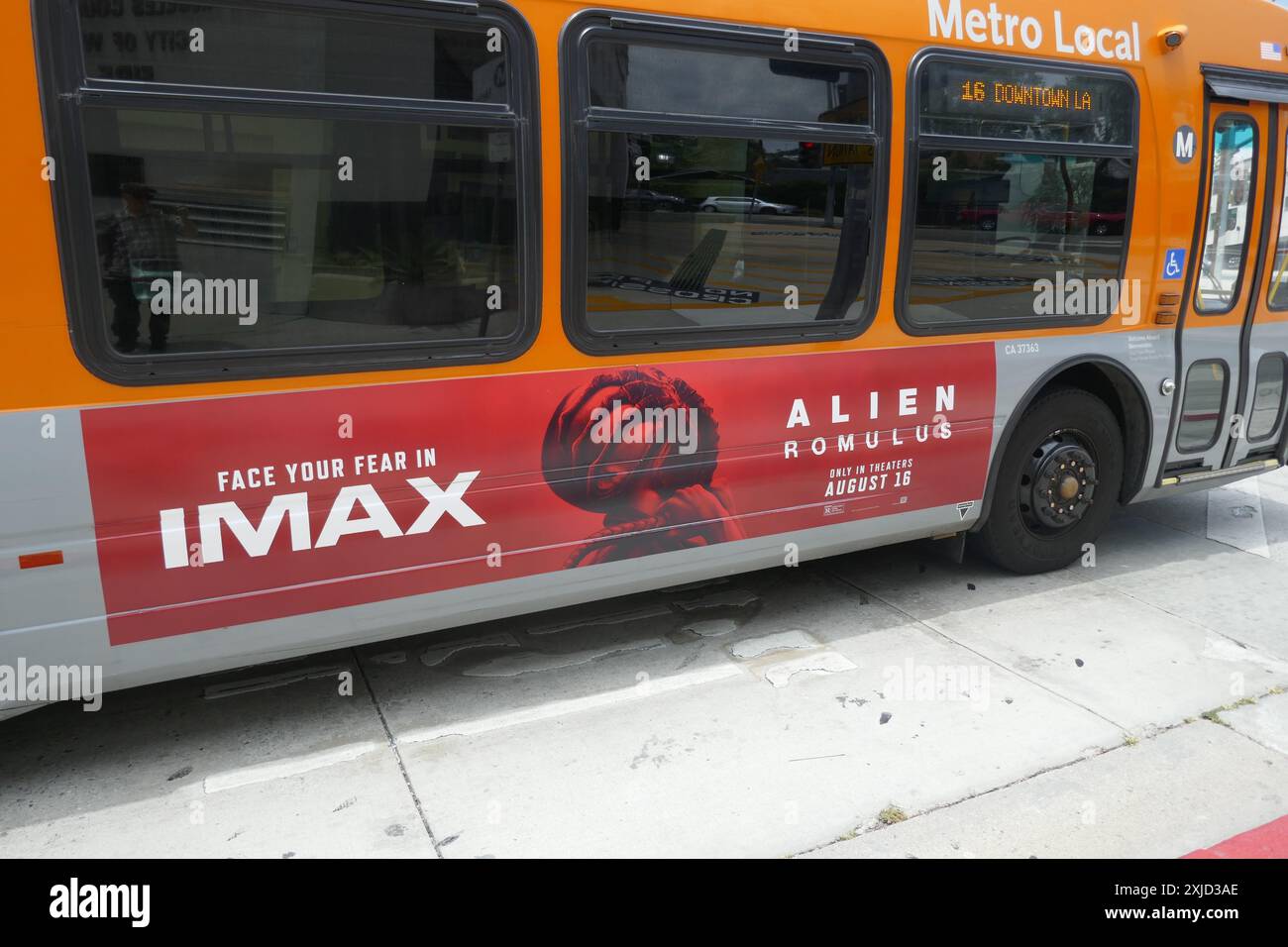 Los Angeles, California, USA 17th July 2024 Alien Romulus Bus on July ...