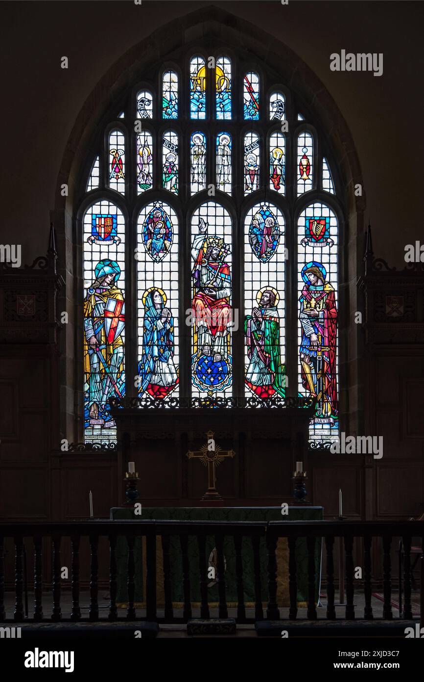 St Michael the archangel Kirkby Malham stained glass East window above ...