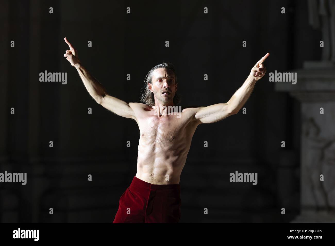 Salzburg, Austria. 17th July, 2024. a rehearsal of "Jedermann" by Hugo ...