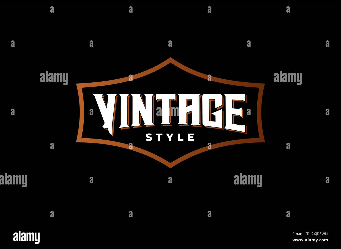 Vintage Style Classic and Bold Retro Logo Design with Black and Brown ...