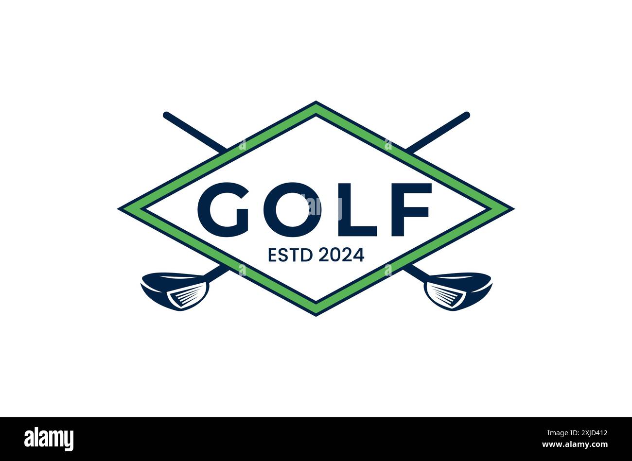 Modern and Stylish Green and Blue Emblem Golf Club Logo Design ...