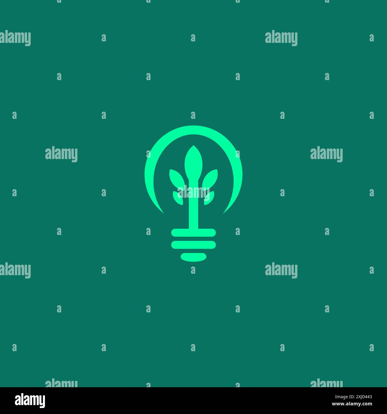 Light Bulb Lamp Natural Leaf Logo Template Stock Vector Image & Art - Alamy