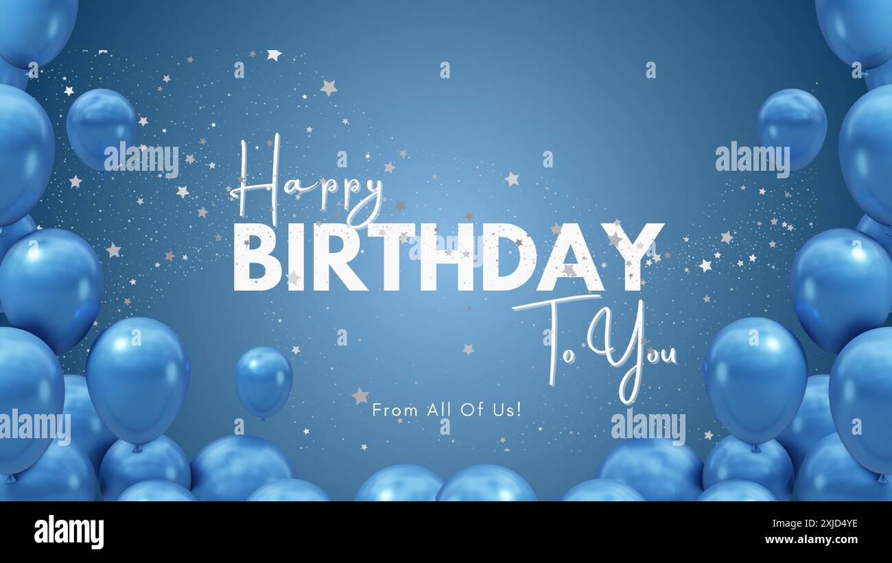 Birthday balloons vector background design. Happy birthday to you text ...