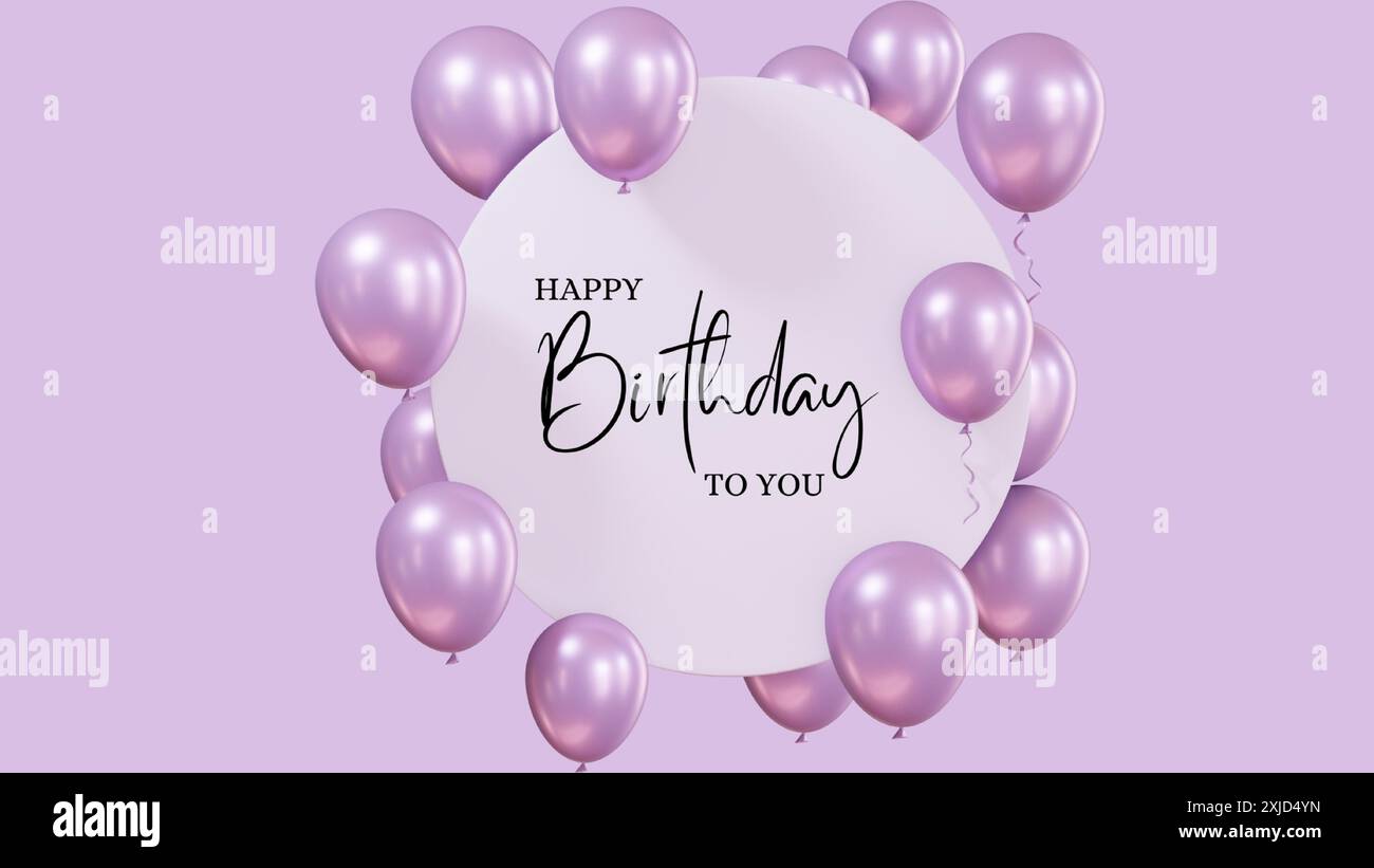 Birthday balloons vector background design. Happy birthday to you text ...