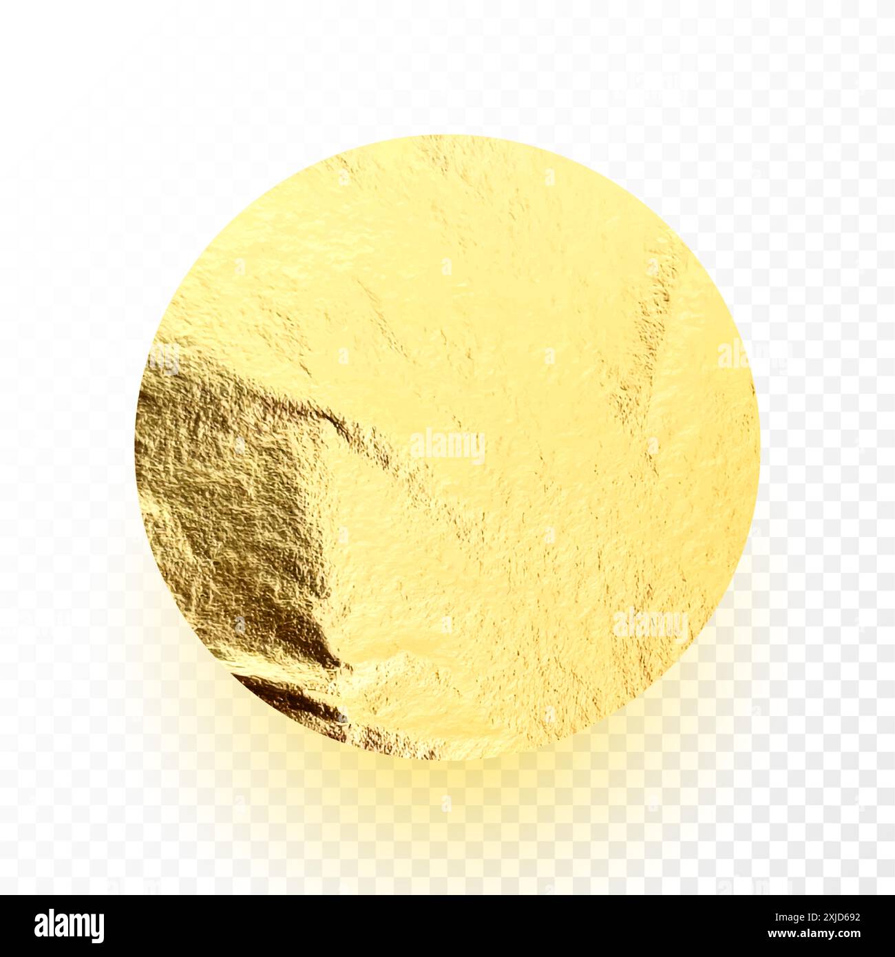 Gold foil, shiny handmade circle. Golden glittering texture, pattern ...