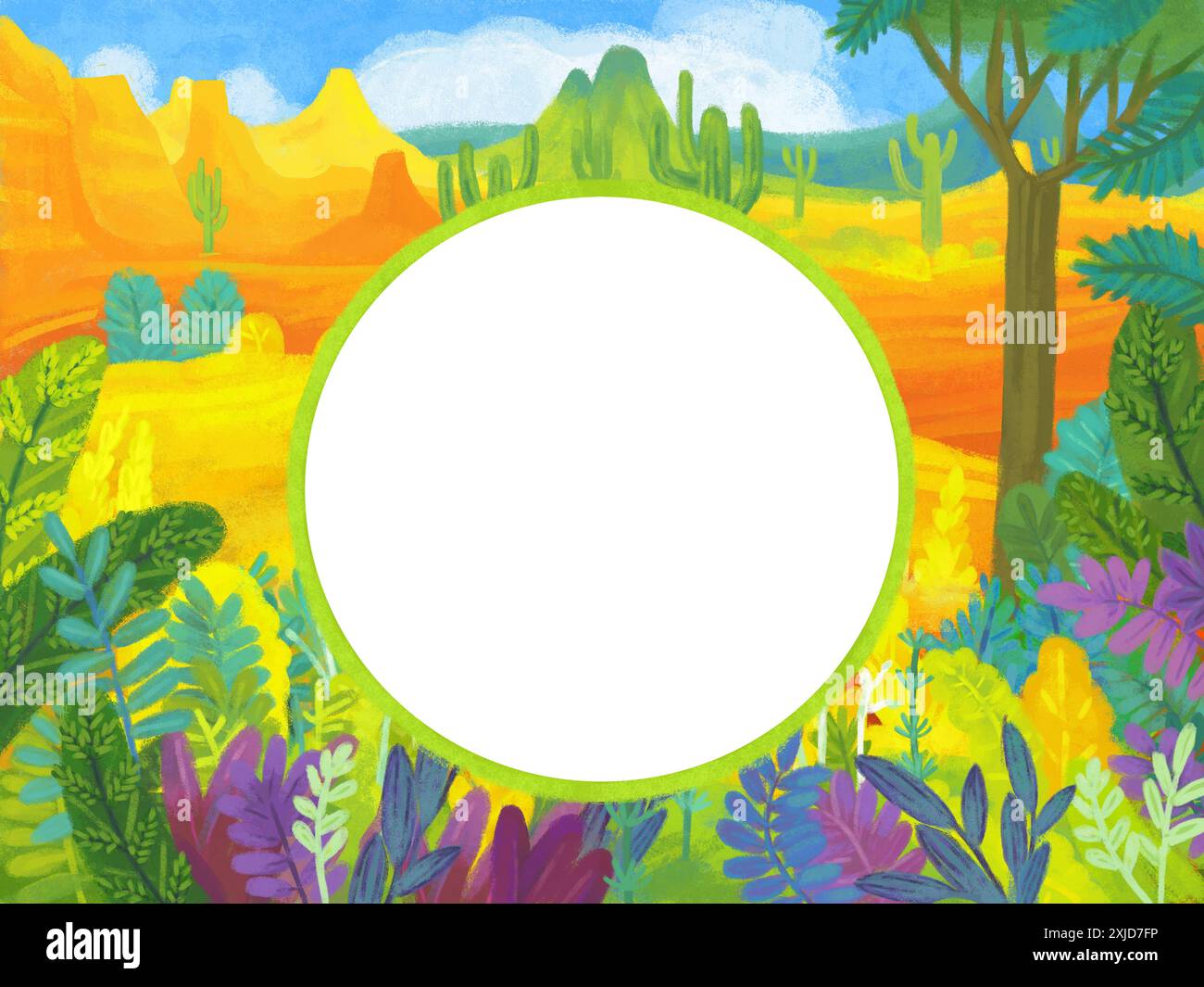 Cartoon Jungle Border