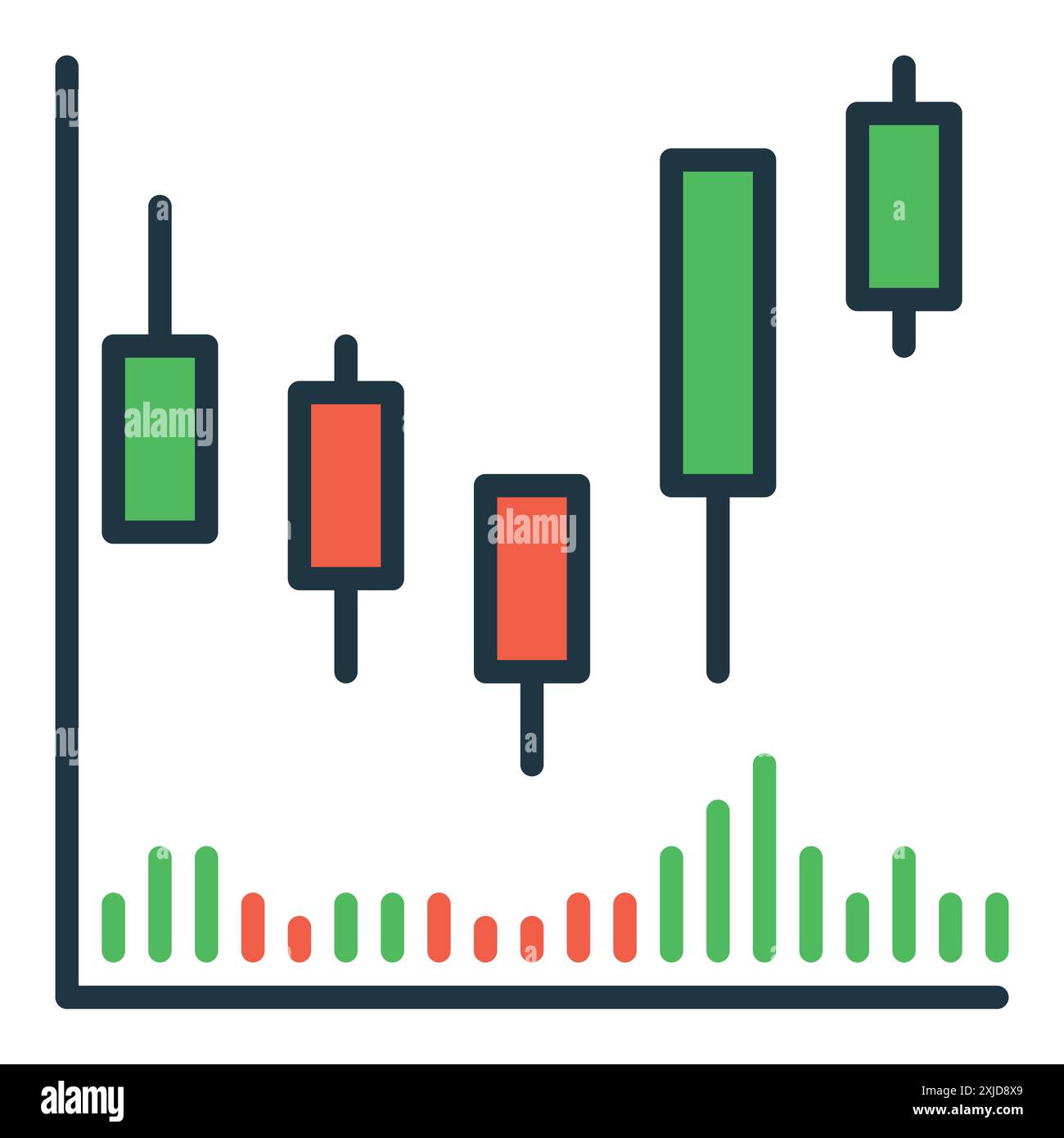Candlestick vector Technical Analysis concept colored icon or design ...