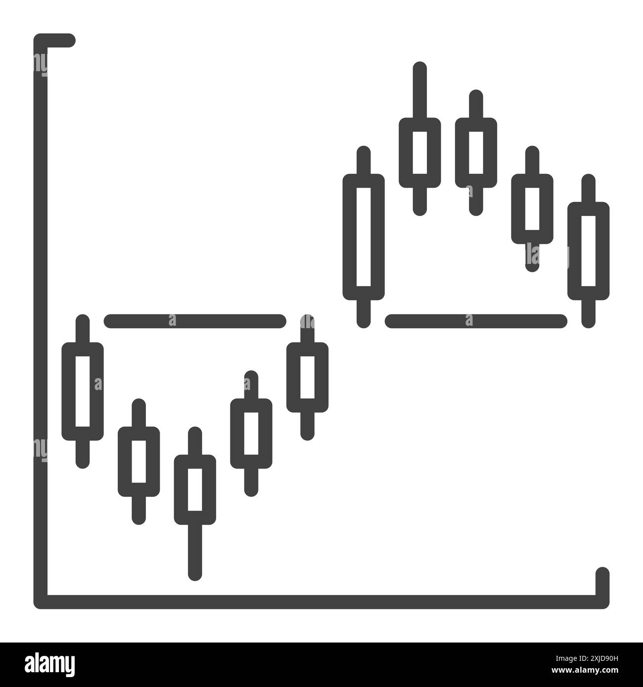 Candlestick Chart Formation vector concept icon or sign in outline ...