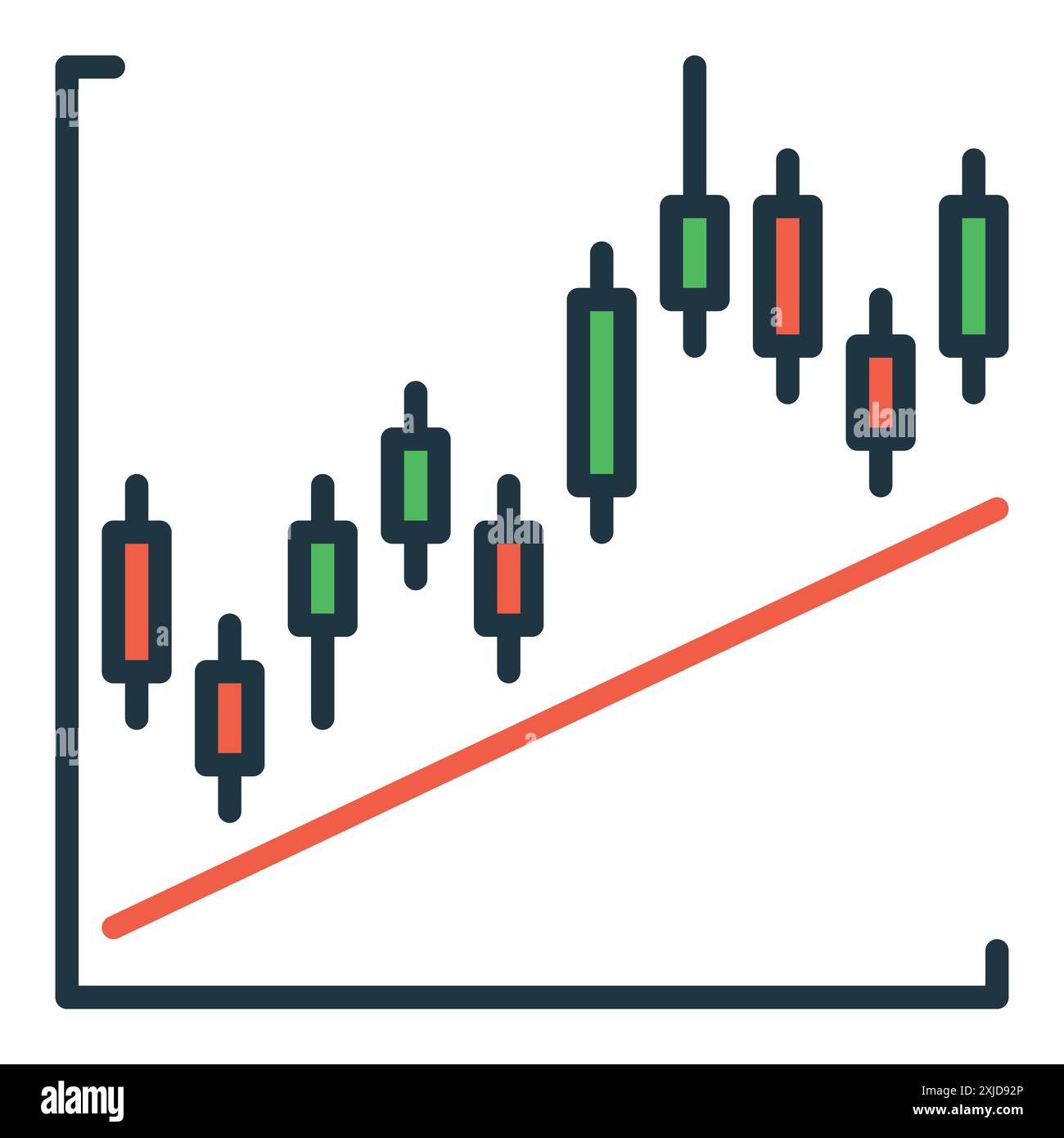 Candlestick formation vector Cryptocurrency Trading concept colored ...