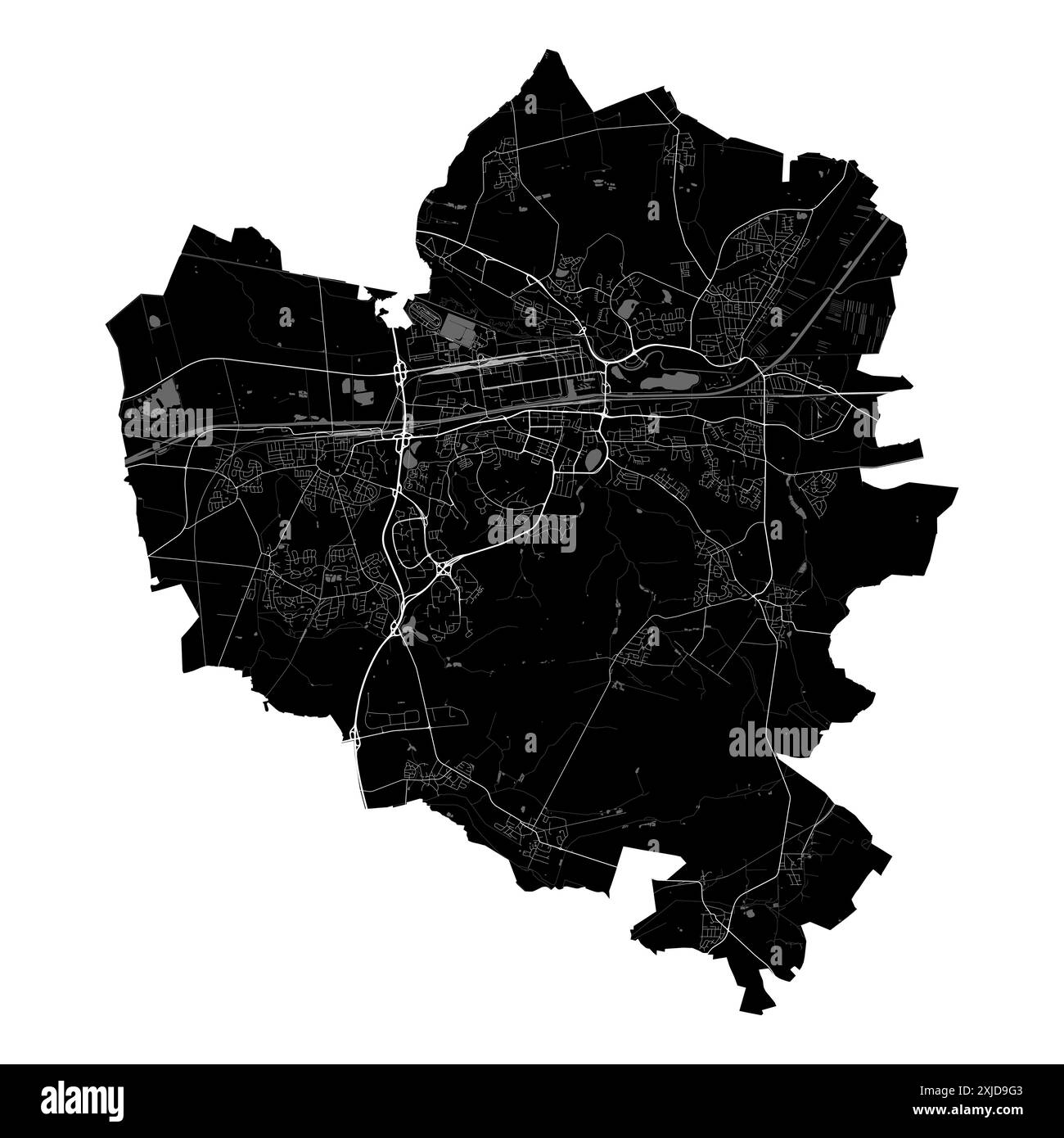 Map of wolfsburg Black and White Stock Photos & Images - Alamy