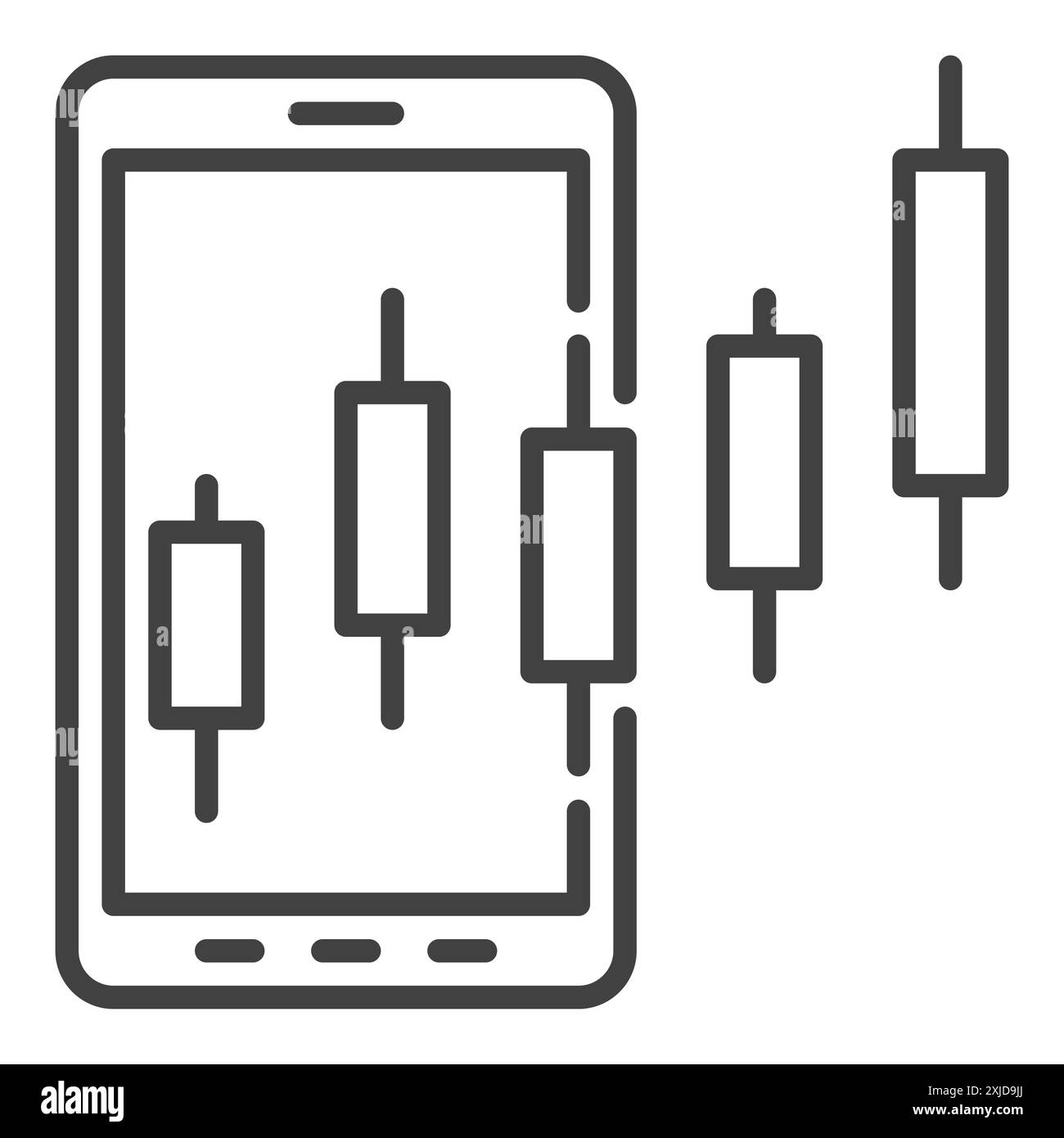 Smartphone and Candlestick Formation vector Crypto Trading concept ...