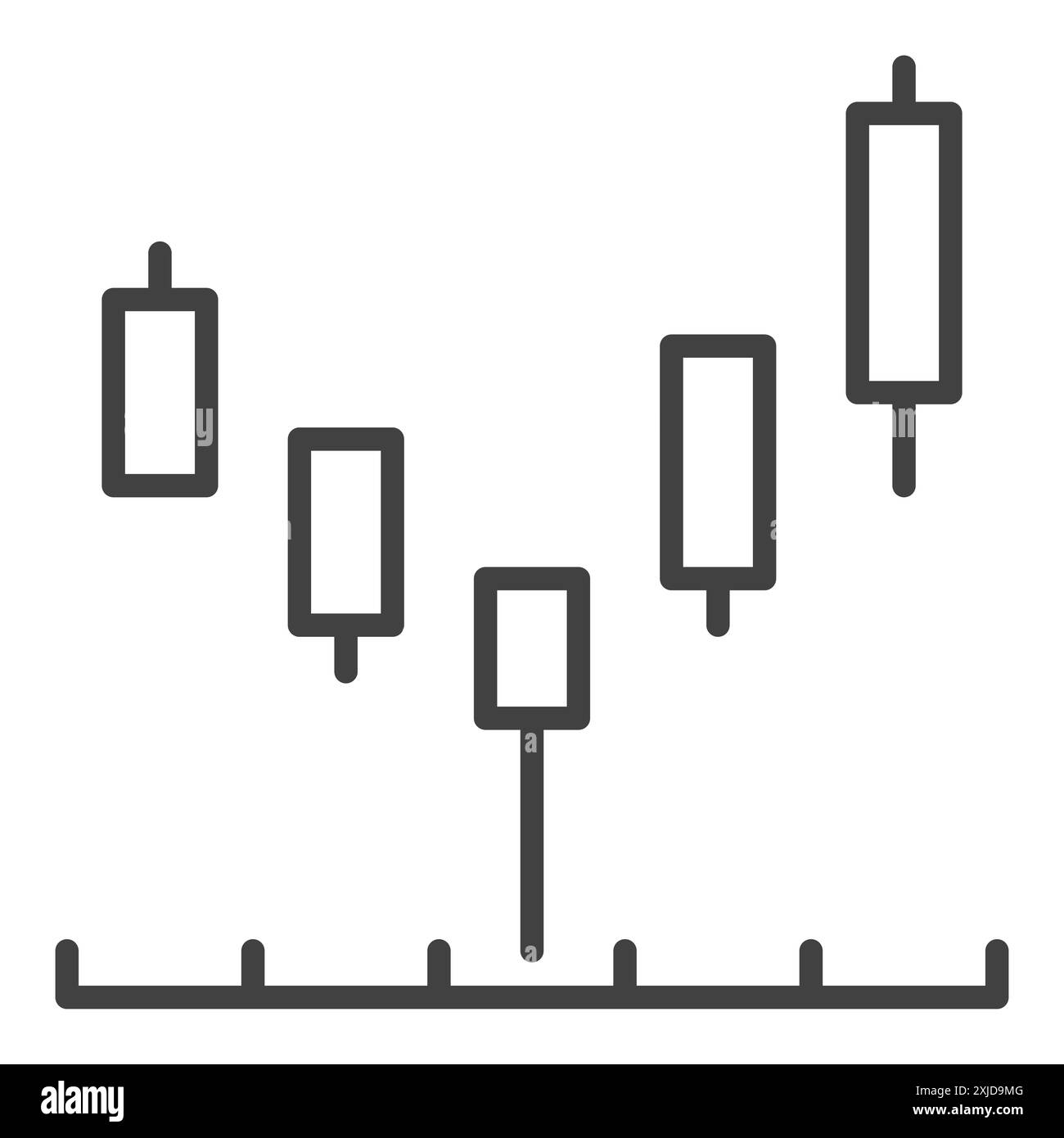 Hammer Candlestick chart vector concept linear icon or symbol Stock ...