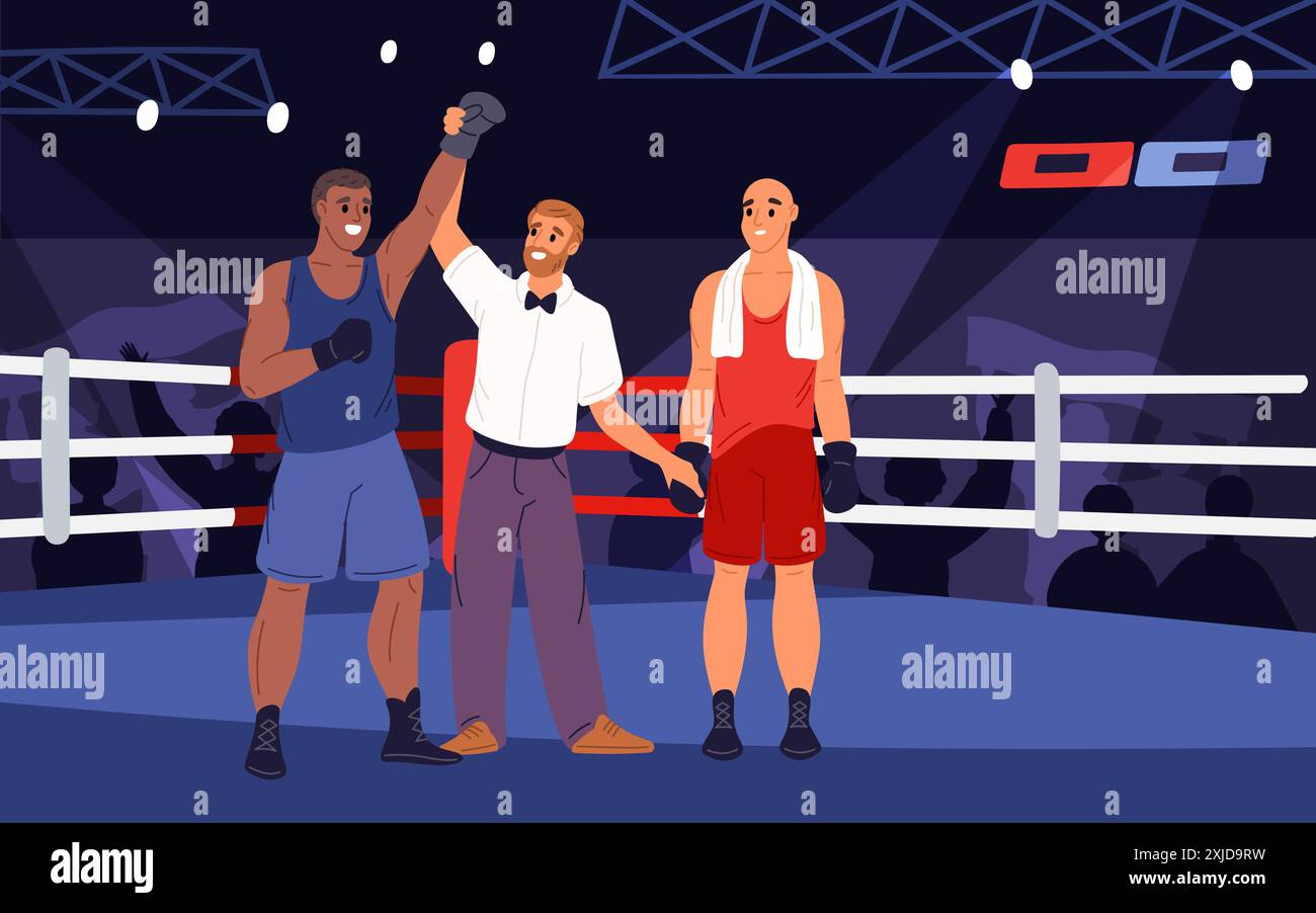 Professional boxing match referee Stock Vector Images - Alamy